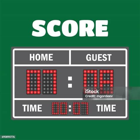 스포츠 일러스트 점수 판입니다 점수 게임 디스플레이 디지털 시간 경쟁에 대한 스톡 벡터 아트 및 기타 이미지 경쟁 디자인