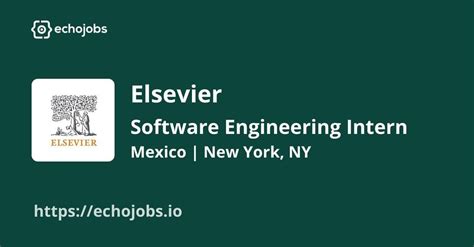 Elsevier Is Hiring Software Engineering Intern Mexico New York Ny