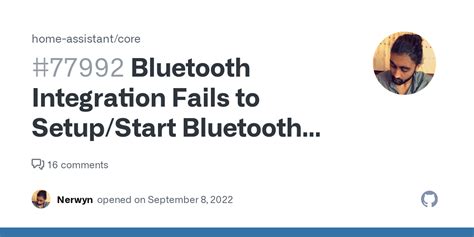 Bluetooth Integration Fails To Setupstart Bluetooth Adapter · Issue 77992 · Home Assistant