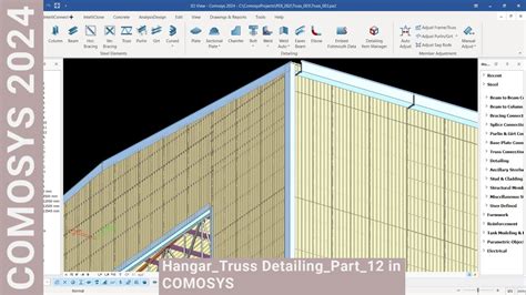 Hangar Truss Detailing Part 12 In Comosys 2024 Youtube