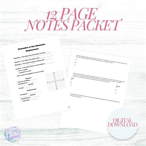 Physics Kinematics Slideshow And Notes Packet Bundle By Cm Lessons