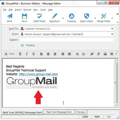 How To Add A Signature To An Email Free Group Email And Mass Email Newsletter Software