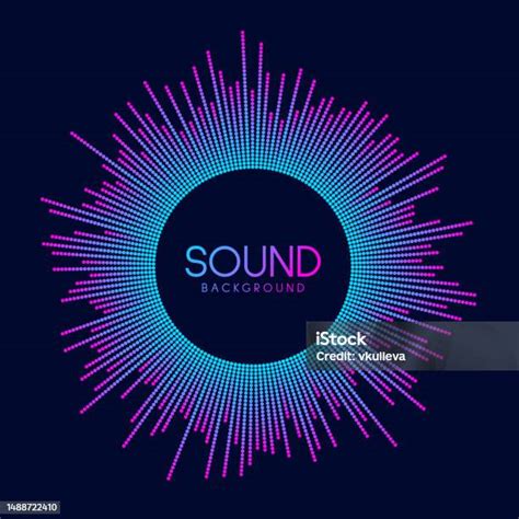 원형 음파 시각화 픽셀화된 음악 플레이어 이퀄라이저 방사형 오디오 신호 또는 진동 요소 음성 인식 진원지 표적 레이더 어두운