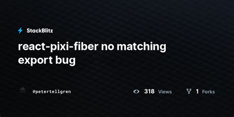 React Pixi Fiber No Matching Export Bug Stackblitz