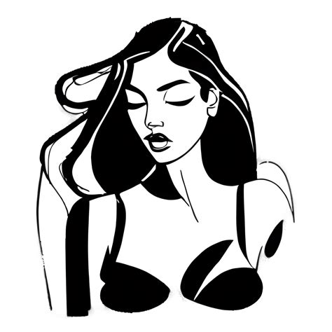 Minimalist OneLine Sketch Of A Sexy Woman Creative Fabrica