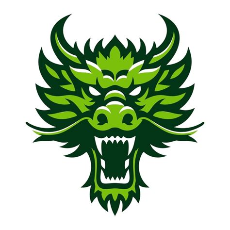 Dragon Face Front Drawing