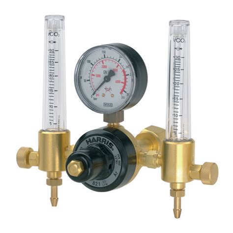 Harris Argon Regulator Dual Flow Model D F Weldtron