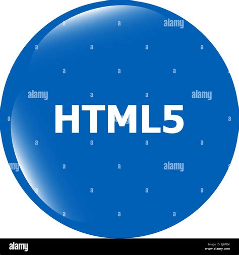 Html 5 Sign Icon Programming Language Symbol Circles Buttons Stock
