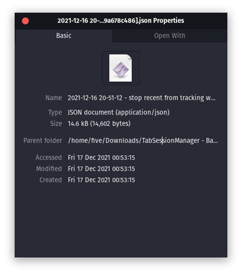 How To Stop Json Files Specifically From Showing In Recent Rpopos