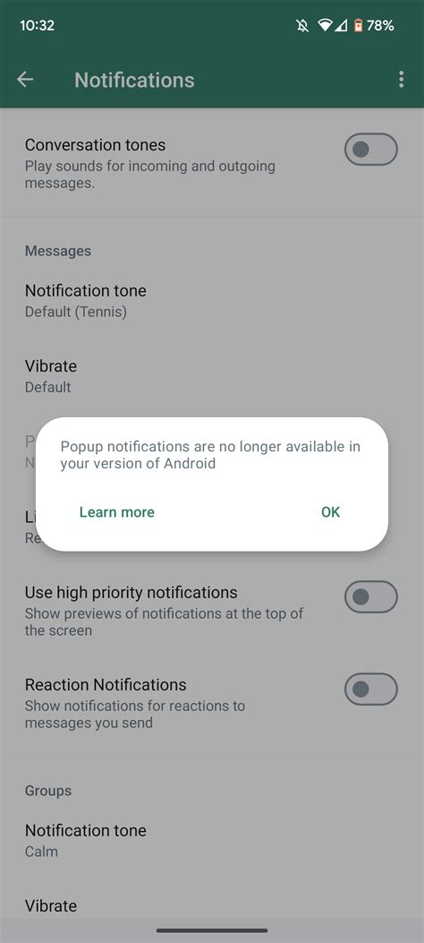 whatsapp notifications gone r pixel6