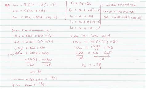 Sequences And Series The 11th Term And The 12th Term Have The Same