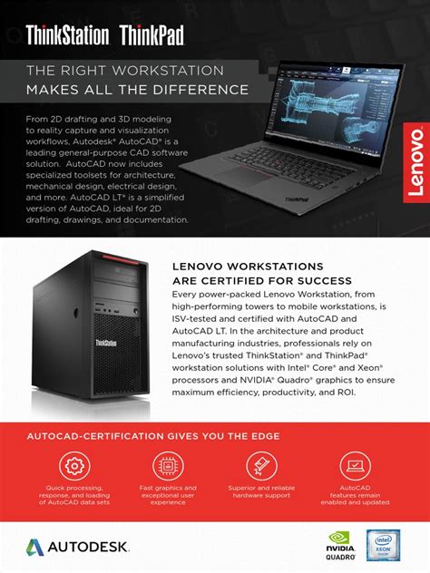 Workstation Aec Isv One Pager Autocad Pdf Auto Cad Computer