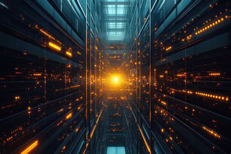 Digital Art And Technology A Futuristic View Of Dynamic Data Flow In Cybernetic Landscapes Stock