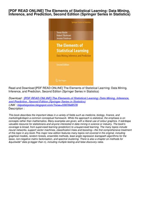 [pdf read online] the elements of statistical learning data mining