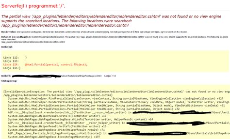 Missing Leblendereditorcshtml Bug Reports Our Umbraco