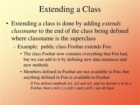 Ppt Chapter 13 Extending Classes Powerpoint Presentation Free