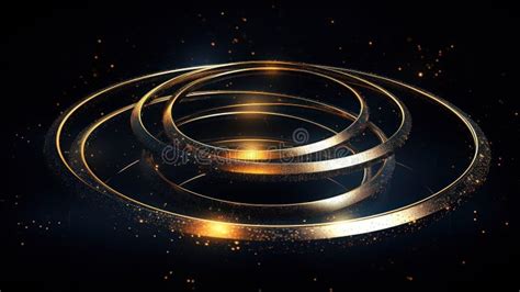 Abstract Background Luminous Swirling Elegant Glowing Circle Sparking Particle Space Tunnel