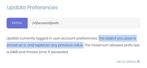 🐛 Bug Report Update Of A Specific User Preferences Setting Delete