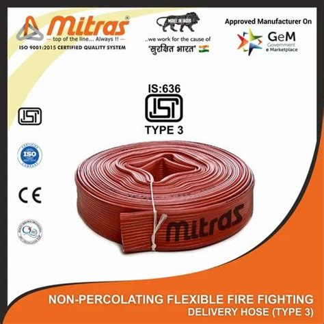 Non Percolating Flexible Fire Hose At ₹ 502meter Rrl Hose Pipe In