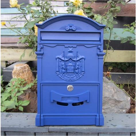 Mailbox Mailbox Post Box Wall Mounted Lockable Secure Mail Storage Galvanised Steel Outdoor