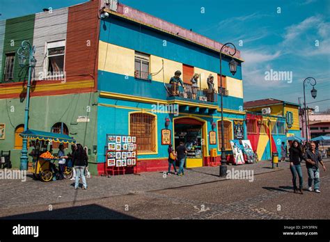 Characteristic Colored Houses Of Caminito La Boca Buenos Aires