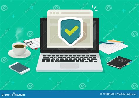 Secure Connection Icon Vector Illustration Isolated On White Background Flat Style Secured Ssl