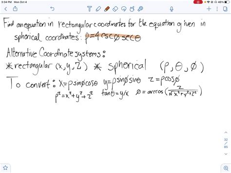 solved find an equation in rectangular coordinates for the equation