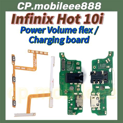 Infinix Hot I Power Volume Flex Button Switch USB Charging Port Board For Repair Replacement
