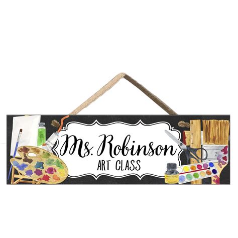 Art Room Classroom Door Sign 13 X 4″ Custom Decor And Personalized