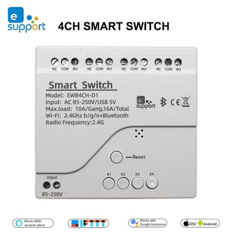 ewelink smart wifi bluetooth relay module on off controller 4ch 5v 85