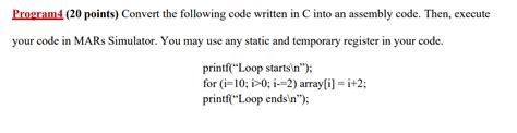 Solved Program4 20 Points Convert The Following Code