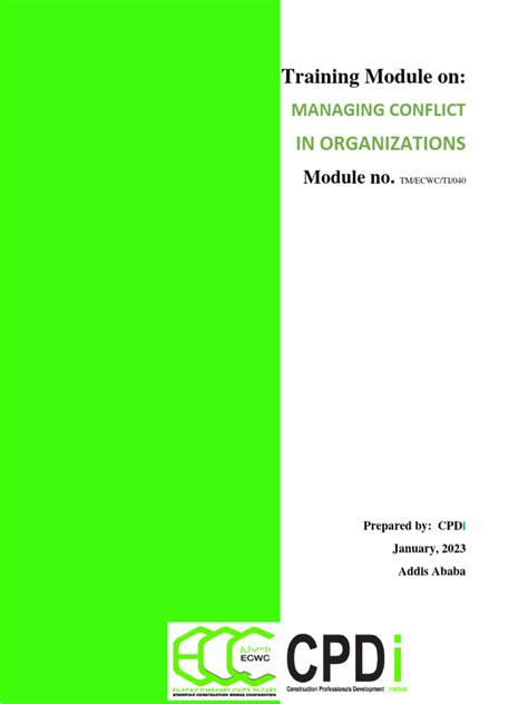 Managing Conflict Module Pdf