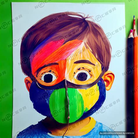 Ai创作图环境健康 儿童画 色彩和谐 画面具有趣味性 昵图网