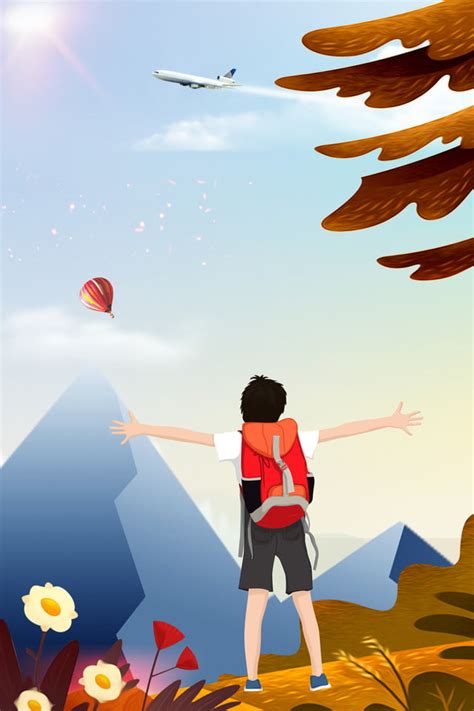 여행 야외 하이킹 포스터 여행 여행 무료 여행 야외 여행 선전 등산 식물 배경 배경 화면 및 일러스트 무료 다운로드 Pngtree