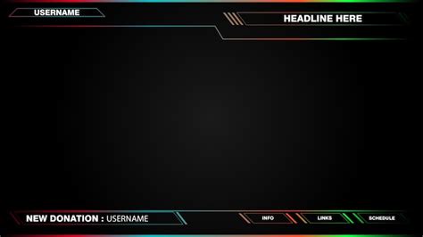 Premium Vector Game Live Stream Interface Overlay Frames For Gamer