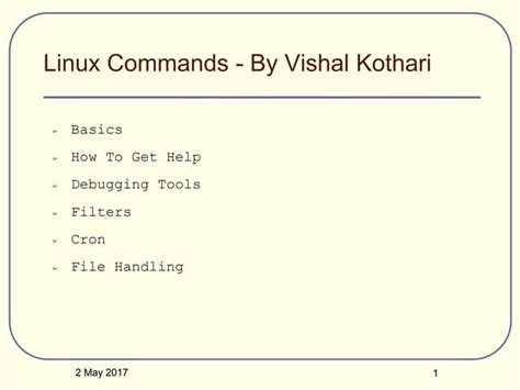 linux commands ppt