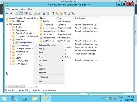 Windows Server R Active Directory Add Organizational Unit Server World