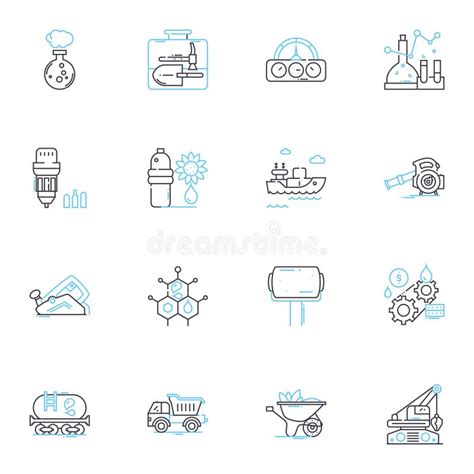 effective strategy linear icons set planning tactics execution