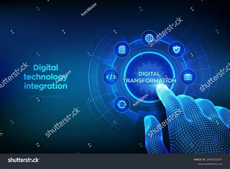 Digital Transformation Digitization Business Processes Modern Stock Vector Royalty Free