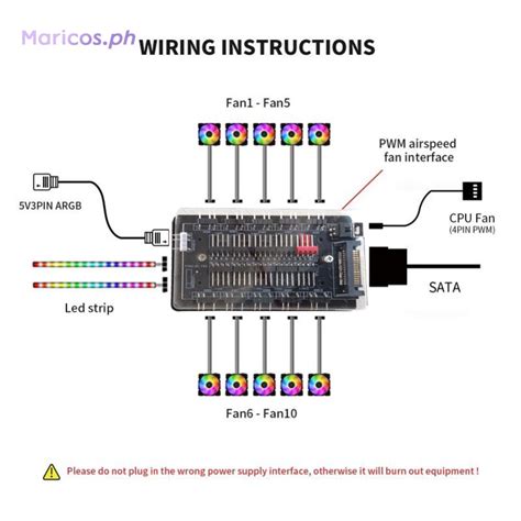 T 10 In 1 Argb Controller Synchronization Argb Pwm Hub For Pc Case