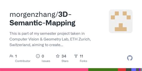 GitHub Morgenzhang D Semantic Mapping This Is Part Of My Semester Project Taken In Computer