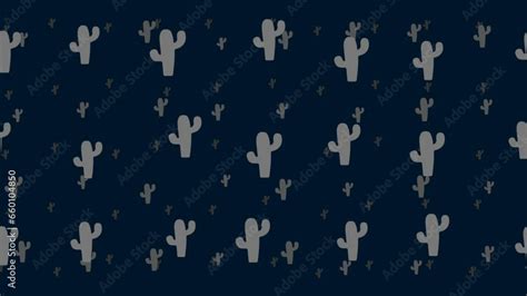 cactus symbols float horizontally from left to right parallax fly