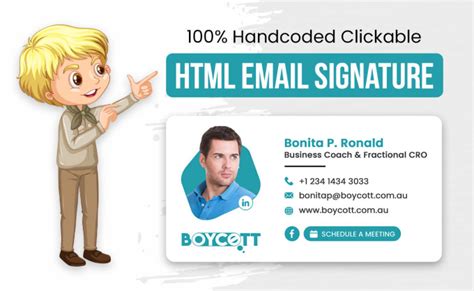 design clickable html and animated email signature by younas105 fiverr