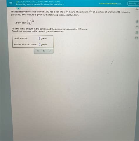 solved o exponential and logarithmic functions evaluating an