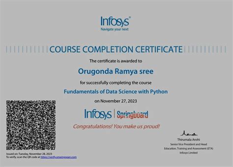 orugonda ramya sree on linkedin completed an data science using python