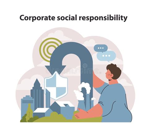 csr commitment concept illustration a figure upholds environmental