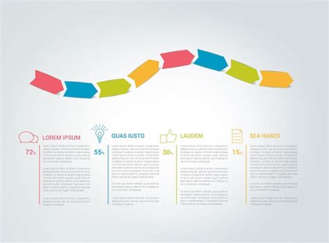 Premium Vector Page Layout Color Arrows With Text Fields Simply