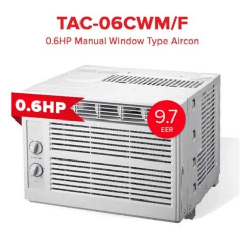 Tcl 0 6hp Aircon Window Type Manual Tac 06cwm F R410a Refrigerant