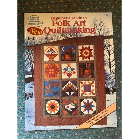 Folk Art Office 4 For 5 Beginners Guide To Folk Art Quiltmaking Quilt Patterns 4171 Quilts