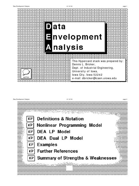 Data Envelopment Analysis Pdf Computers
